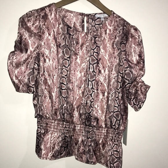 iris | Tops | Iris Iris Basic Snake Print Shirt Blouse | Poshmark